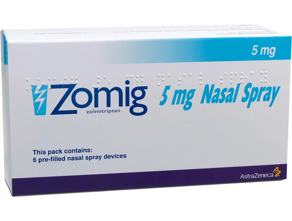 Buy Zomig Nasal Spray Online 5mg - 6/12 Sprays | Chemist Click UK
